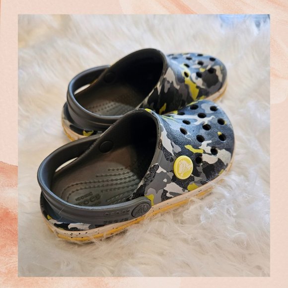 CROCS | Shoes | Crocs Gray Yellow Camo Redux Clog | Poshmark
